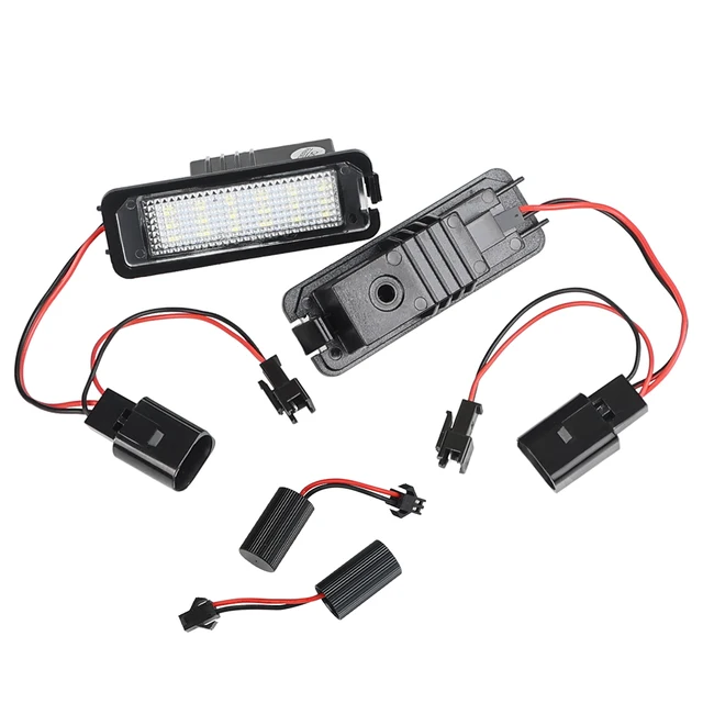 LED License Plate Lights For VW Seat Leon 1P Passat CC 2011 Golf MK7 ...