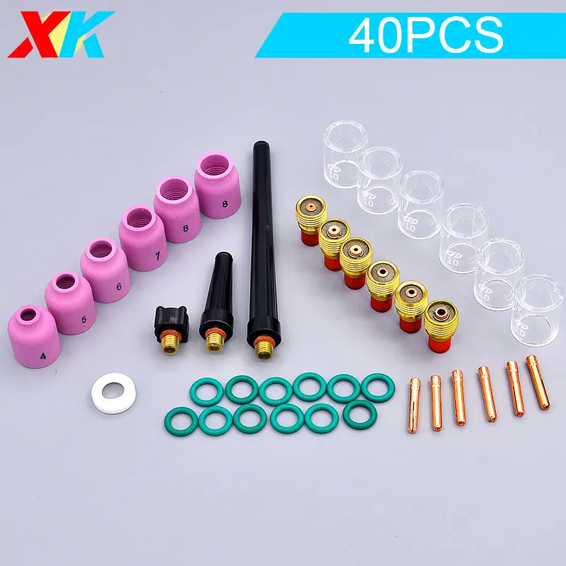 Welding-Pyrex-Glass-Cup-Kit-40PCS-For-WP-9-20-25-Alumina-Nozzle-Cups ...