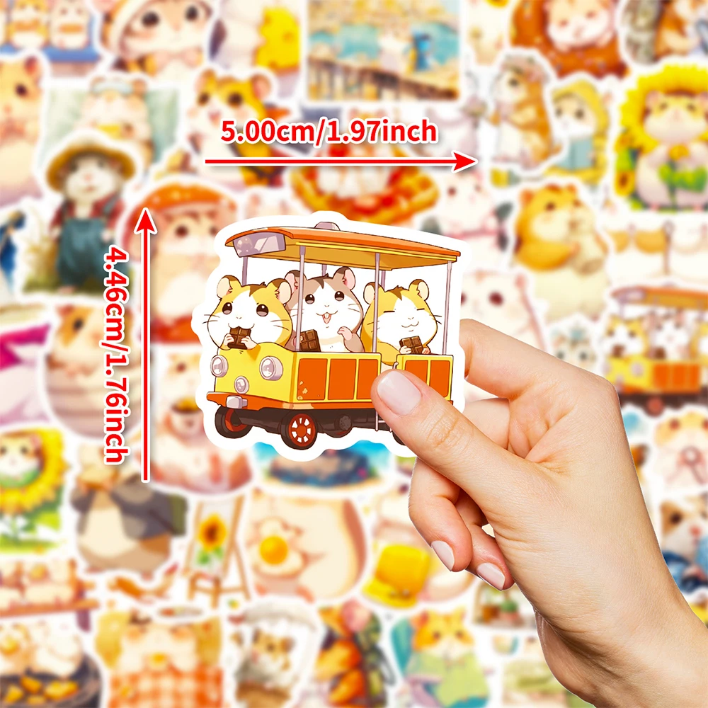 10/30/56pcs Cartoon Anime Watercolor Hamster Stickers Funny Cute Animal ...