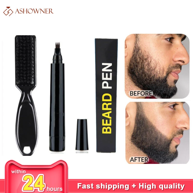Waterproof Beard Pen Beard Filler Pencil And Brush Beard Enhancer ...