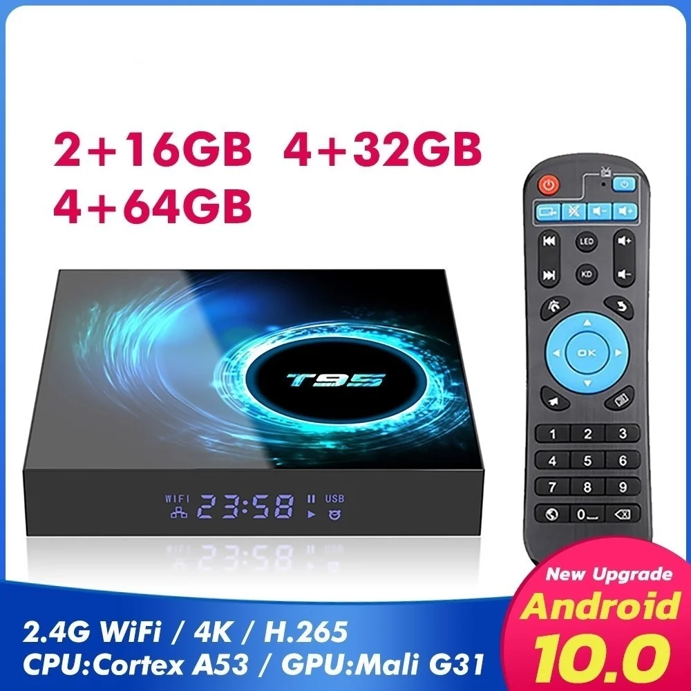 T95 Smart TV Box Andriod 10 Allwinner H616 Quad Core Smart TV Box ...