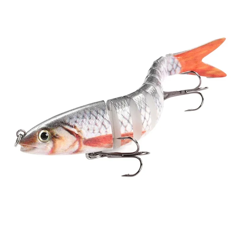 UltraBite Predator 10 厘米下沉摇摆器 – 带 8 个节的关节式摇摆饵，硬塑料鱼饵，用于捕食性鱼类 – Spargut