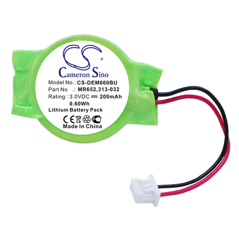 CS 200mAh Battery For DELL 077-A00 0MR652 313-020 313-032 GC02001DR0 ...