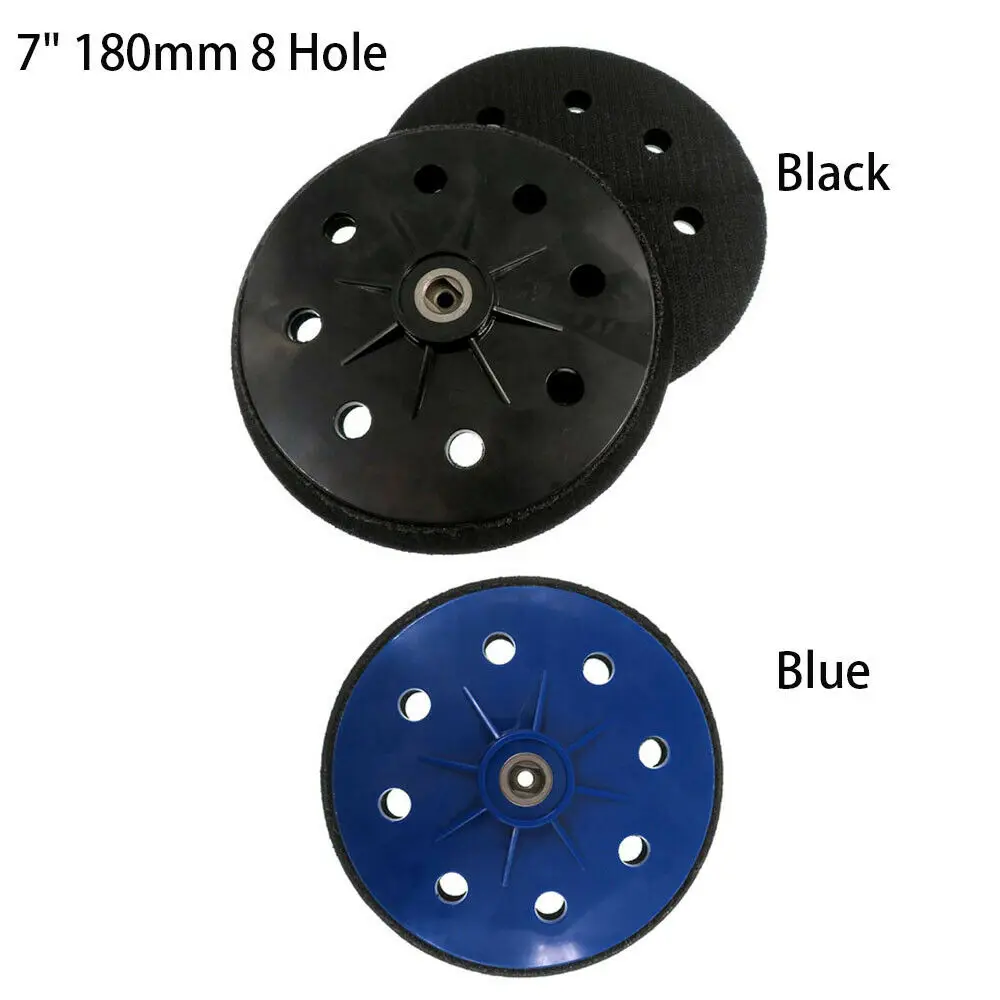 7" Inch 180mm 8 Hole Hook & Loop Sanding Backing Disc Pad M10 Abrasives ...