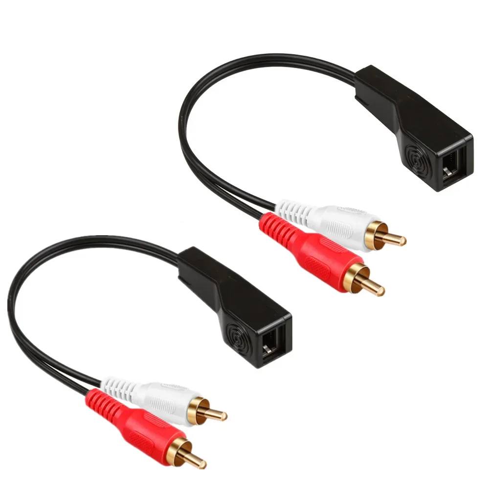 Stereo-DC3-5mm-Stereo-and-RCA-Red-White-Audio-Signal-Balun-Over-Cat5-6 ...