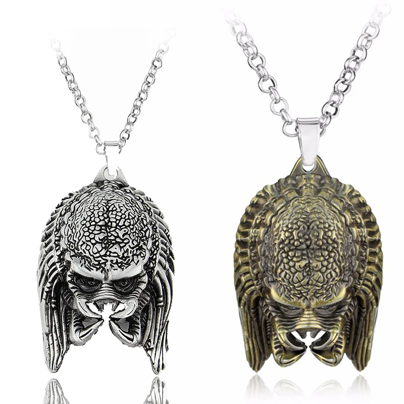 Horror-Movie-Alien-Figure-Mask-Necklace-Predator-Head-Pendant-Necklace ...