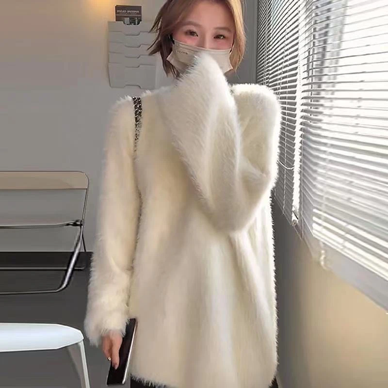 Sweater Female Fluffy Sleeves | Fluffy Top Fashion Sweaters | Fluffy ...