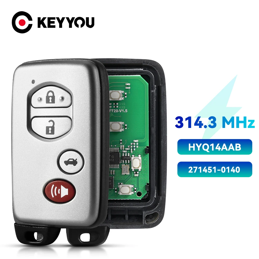 Keyyou Remote Car Key Ask 314.3mhz For Toyota Avalon Camry Venza 2007 ...