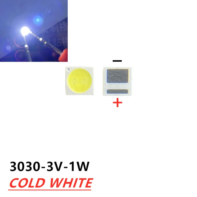 10-100pcs 3030 Backlight High Power LED DOUBLE CHIPS 1w 1.5W 2w 3V-3.6V ...