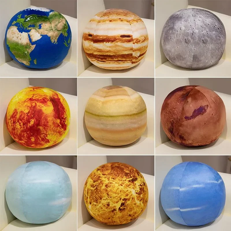 Planet Plush Toy 9 Styles Earth Moon Sun Mars Doll Children's Cognitive ...