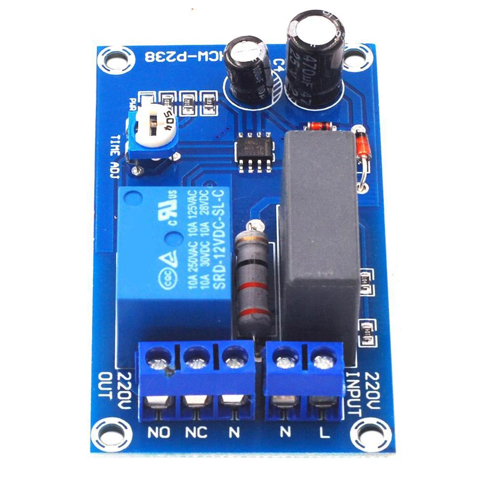 220V-Circuit-Board-Adjustable-Time-Delay-Relay-Module-Input-Output ...
