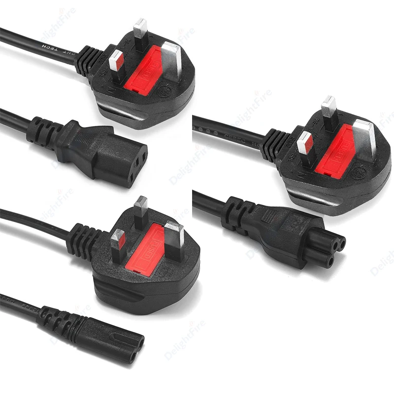 UK-Power-Extension-Cord-IEC-C7-C5-C13-1-5m-With-13A-Fuse-Power-Supply ...