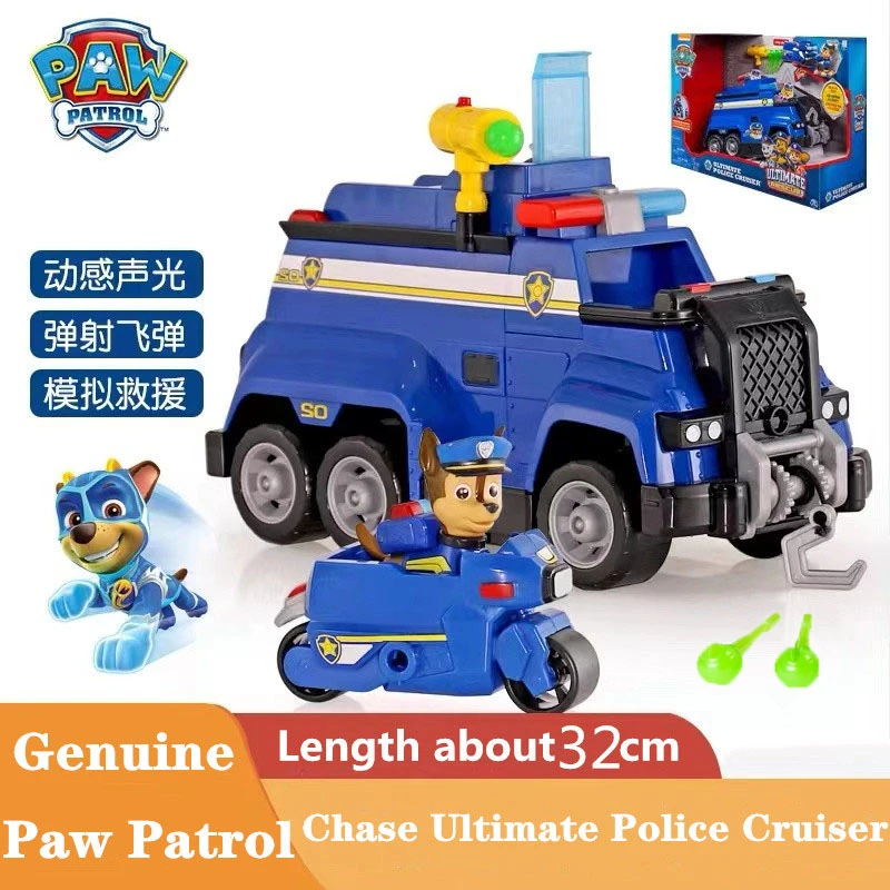 Genuine Paw Patrol Chase Ultimate Police Cruiser with Lights Sound and ...