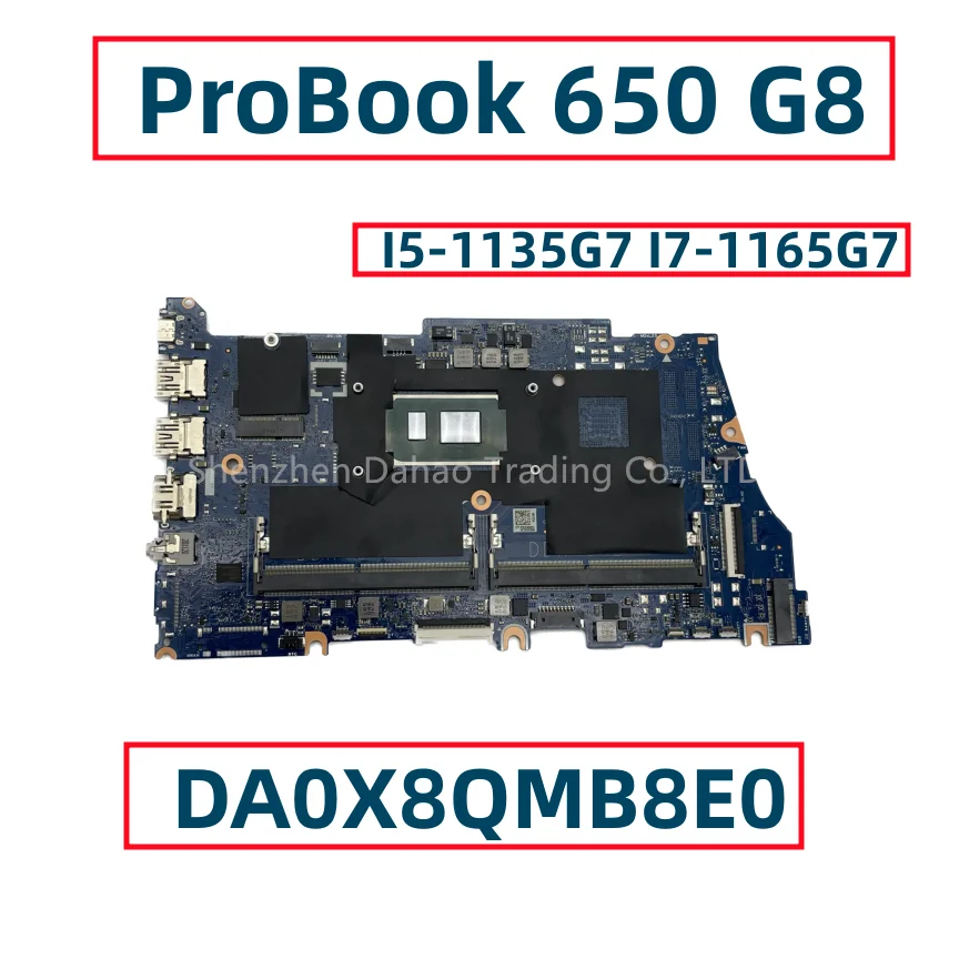 For HP ProBook 650 G8 Laptop Motherboard DA0X8QMB8E0 With Intel CoRe I5 ...