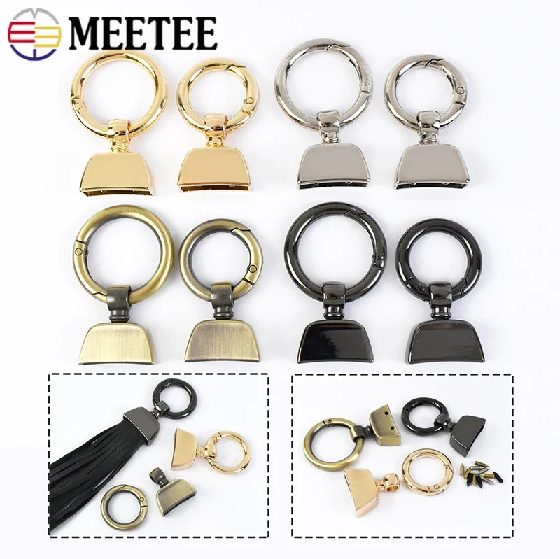 5-10-20Pcs-20-25mm-Screw-Stopper-Clip-Buckle-Keychain-Spring-Ring-Hook ...