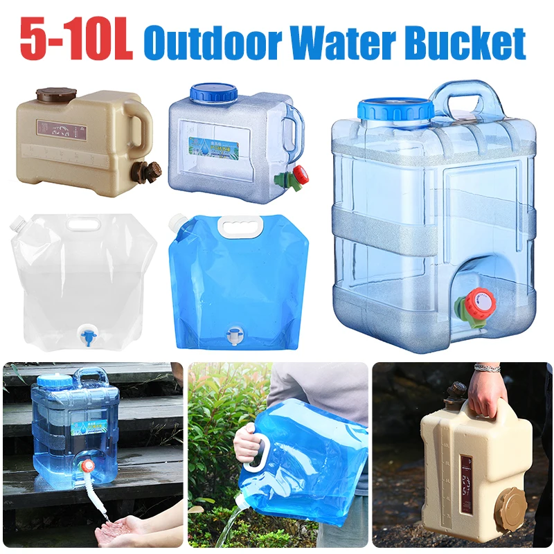 5/7.5/8/10/12/15L Capacity Outdoor Water Bucket Portable Driving ...