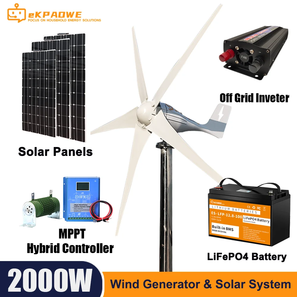1000w-Wind-Turbine-Generator-24V-12V-Windm-hle-HorizontaWind-Generat ...