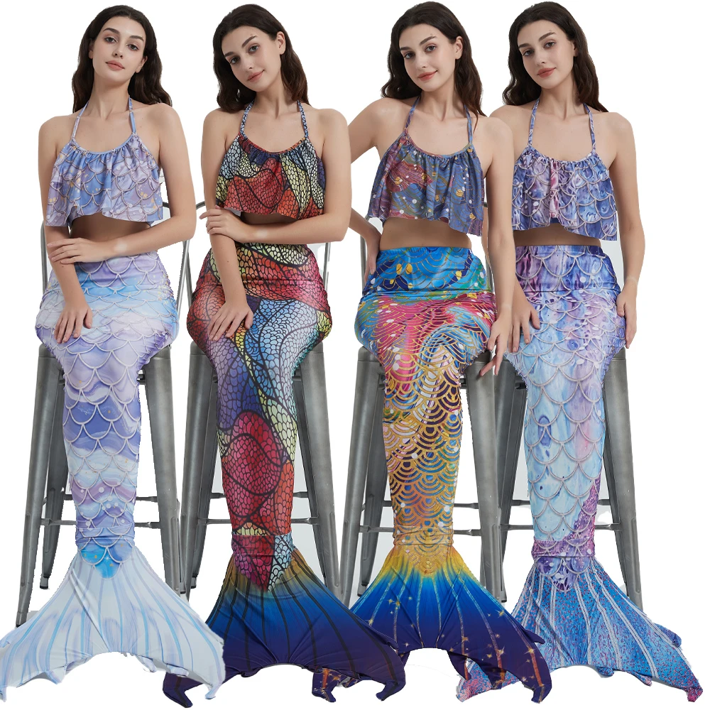 Adult Swimmable Mermaid Tail Princess Dress Holiday Mermaid Costume ...