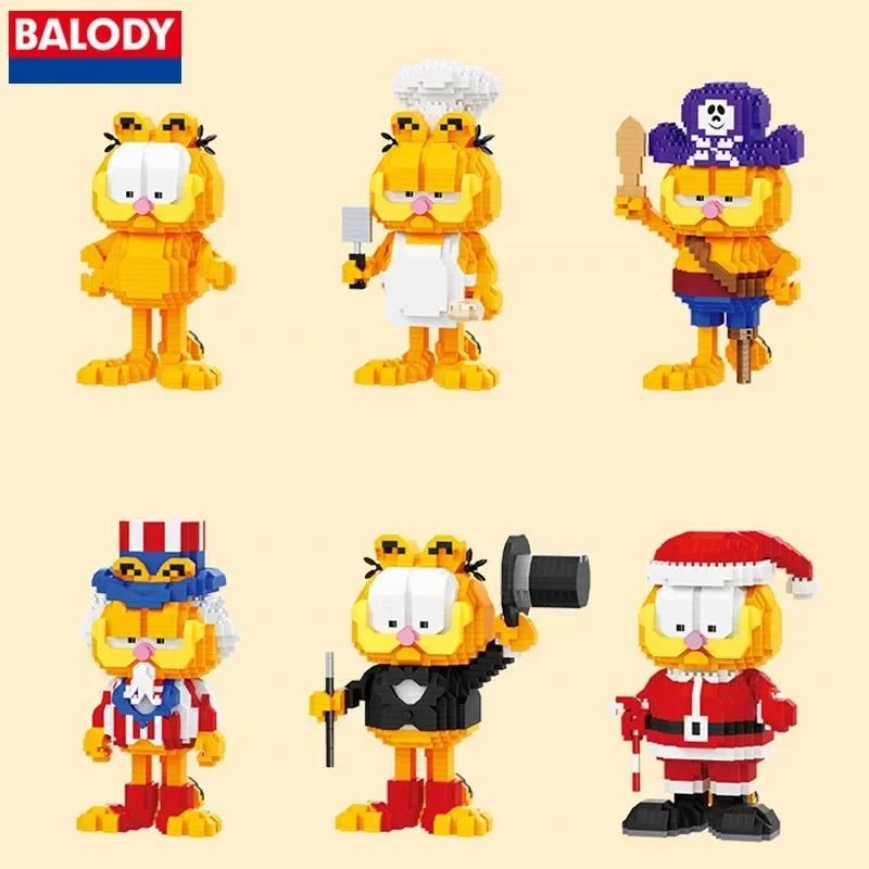 BALODY-Garfield-Blocos-de-Constru-o-para-Meninos-e-Meninas-Minifigura ...
