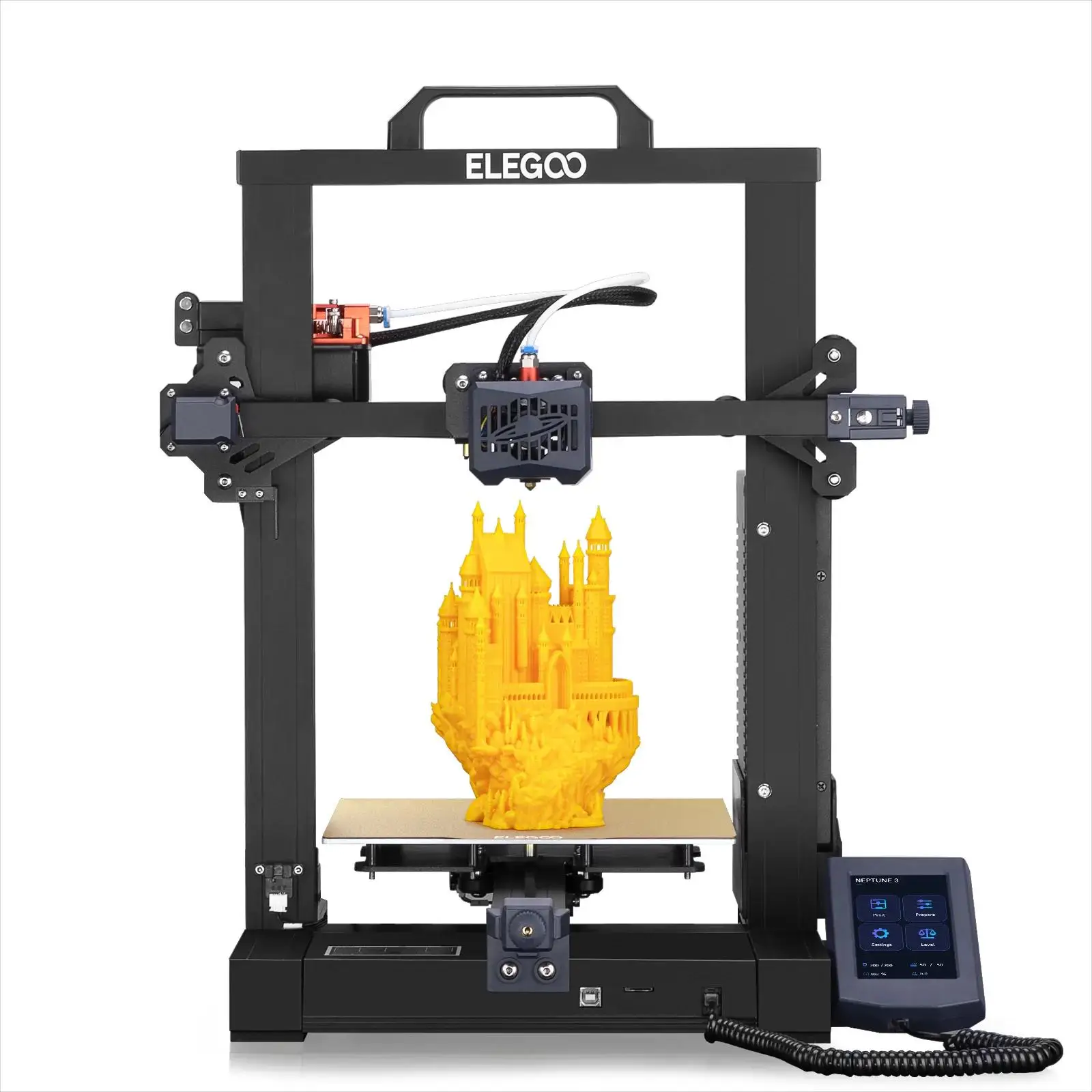 Elegoo Neptune 3 Fdm 3d Printer With Auto Leveling, Removable Hd Touch ...
