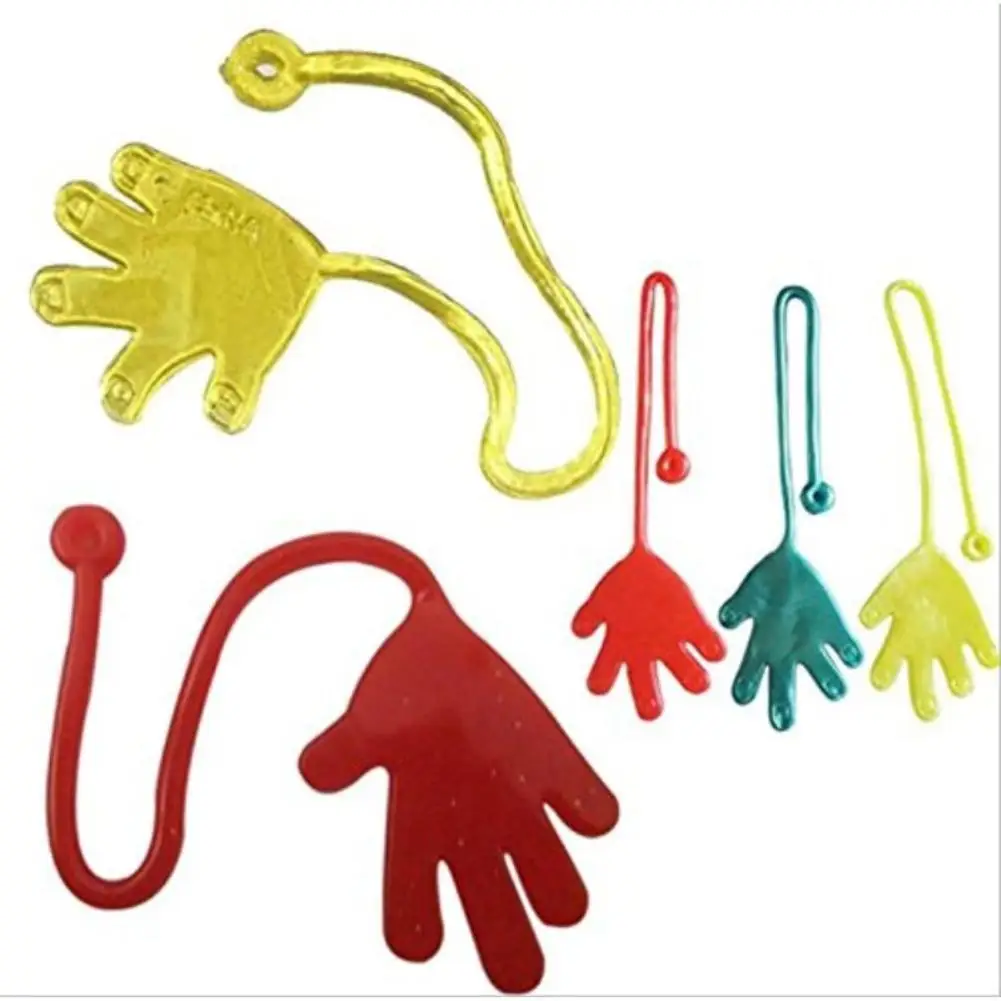 1pc Novelty Funny Plastic Elasticity Flexible Stretchable Sticky Palm ...