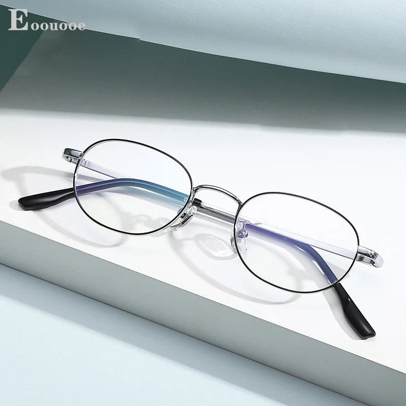 Titanium-Glasses-Oval-Small-Size-Eyeglasses-Myopia-Reading-Anti-Blue ...