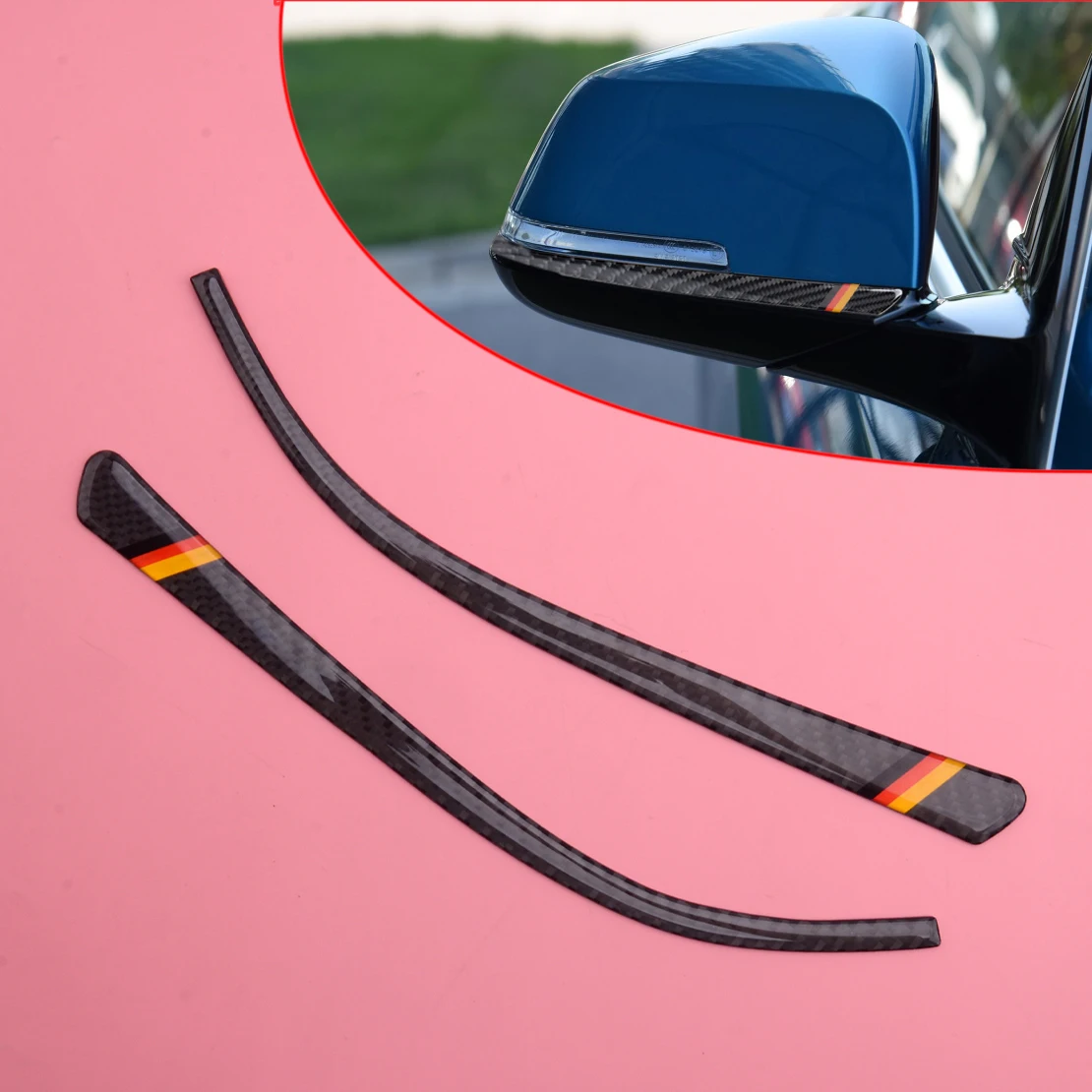 CITALL 2pcs Side Mirror Trim Decoration Strip fit for BMW F30 F31 F34 ...