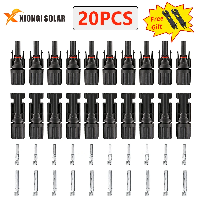 XIONGISLOAR-conector-de-Cable-Solar-PV-10-20-piezas-50-100-pares-1000V ...