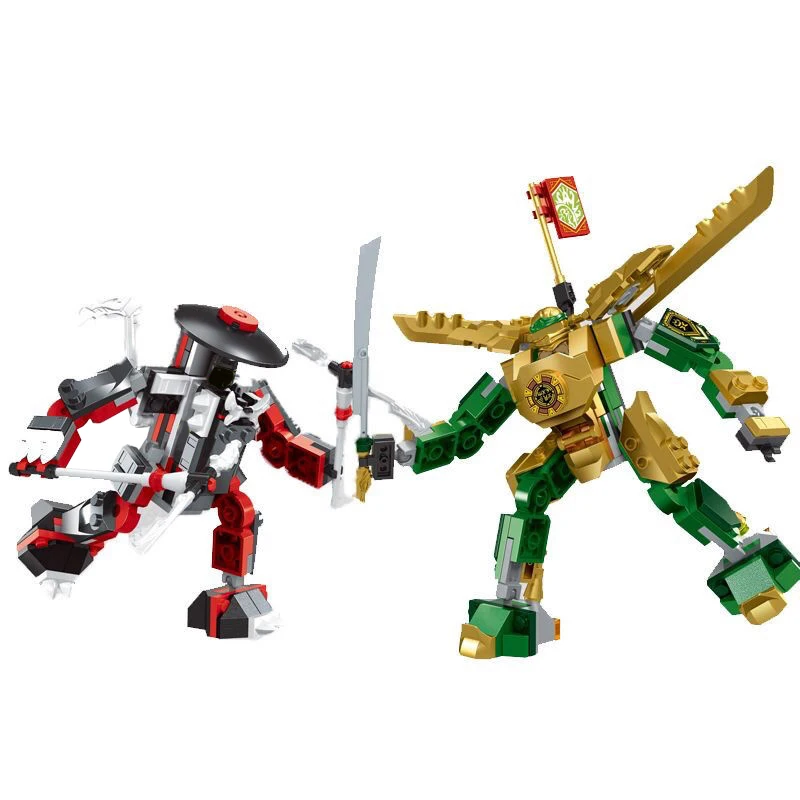 Animated-Film-Movie-Lloyd-VS-Mech-Building-Blocks-White-Bone-Warrior ...