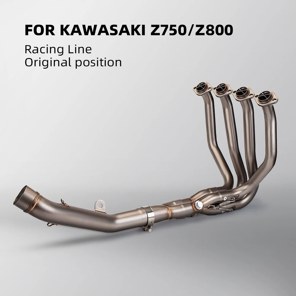 For-Kawasaki-z750-z800-System-Escape-Slip-On-Front-Tube-Link-Pipe ...