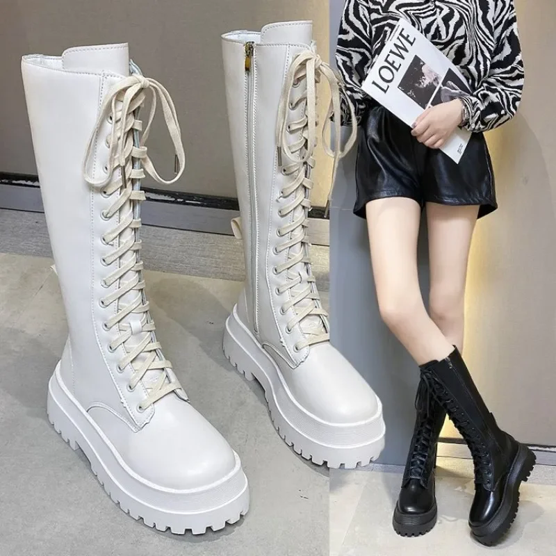 Bottes-de-oral-alier-d-Hiver-paisses-pour-Femme-Hautes-Talons-Carr-s ...