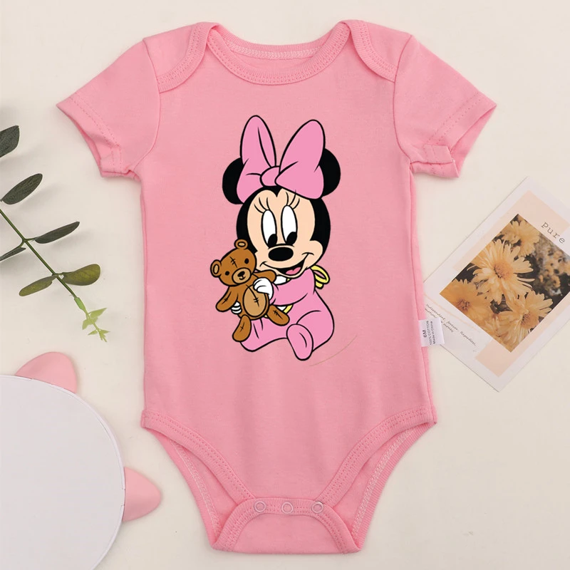 Minnie Mouse Baby Clothes Newborn | Minnie Mouse Baby Girl Rompers ...