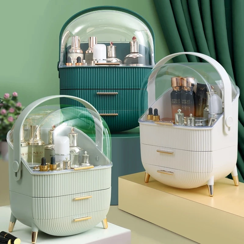 Fashion Big Capacity Cosmetic Storage Box Waterproof Dustproof Bathroom ...