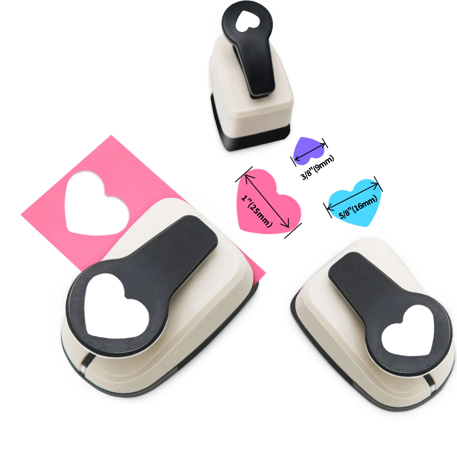 3pcs Paper cutter for crafts Hole Puncher Punches Tool Set 3/8 5/8 1 ...