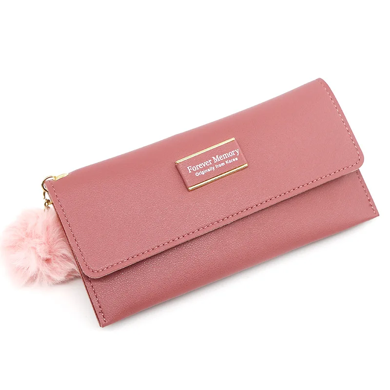Long Lady Wallet Female Purses Soft PU Leather Mobile Phone wallet For ...