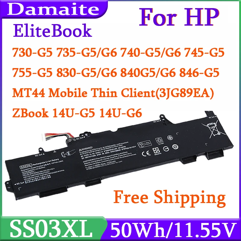 SS03XL Laptop Battery For HP EliteBook 730 735 740 745 755 830 840 846 ...