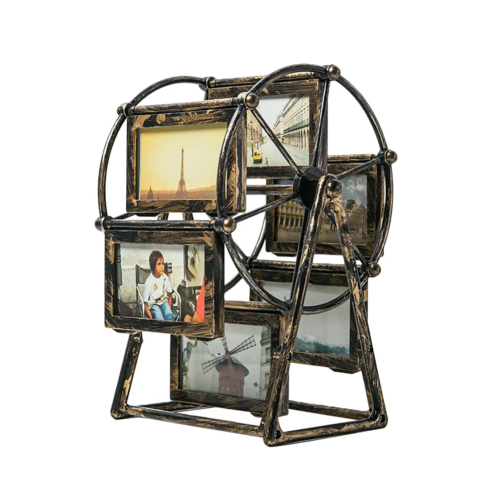 Tabletop-Family-Photo-Frame-Vintage-Ferris-Wheel-Rotatable-Wedding ...