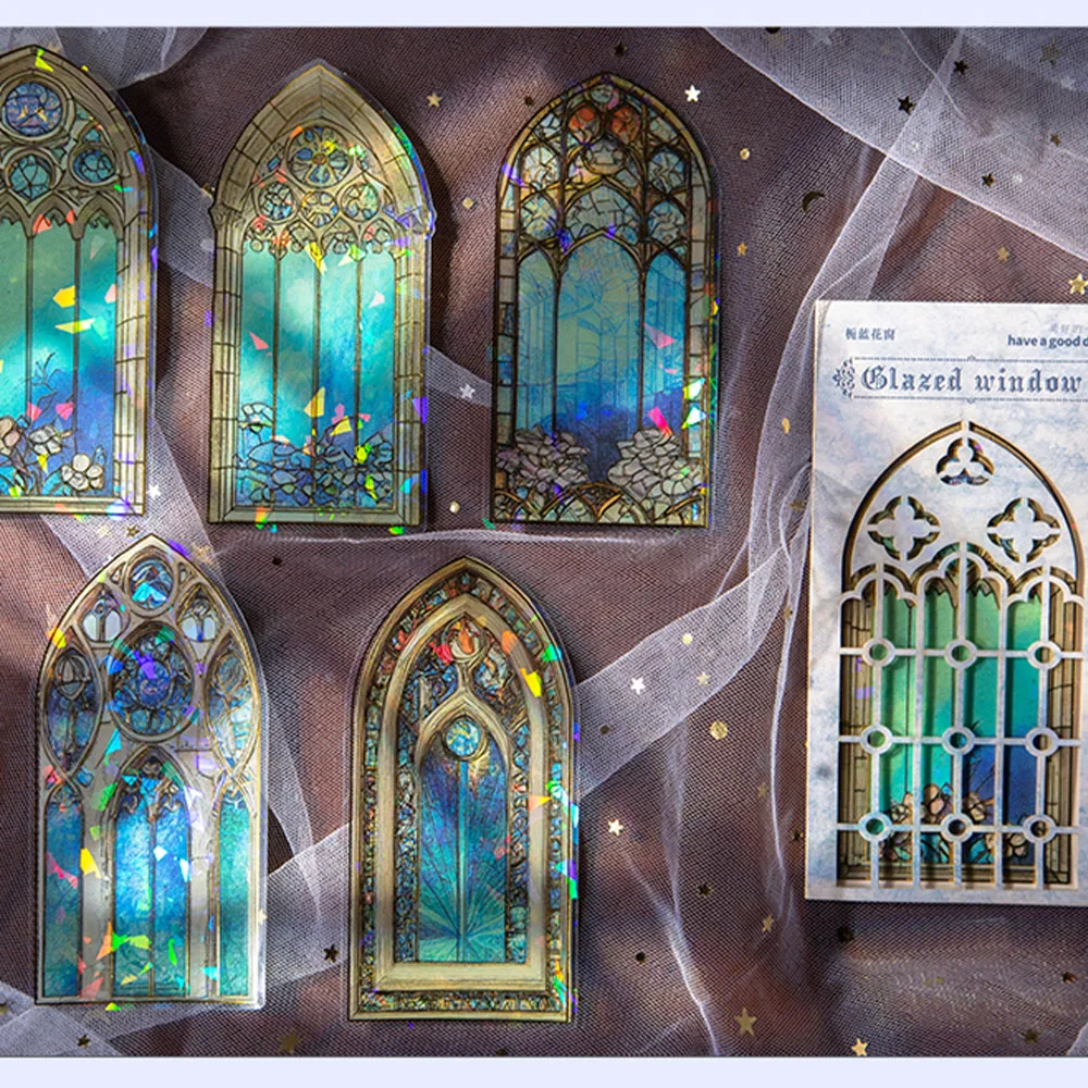 KSCRAFT-10pcs-Glazed-Window-PET-Sticker-for-DIY-Scrapbooking-Album-Junk ...