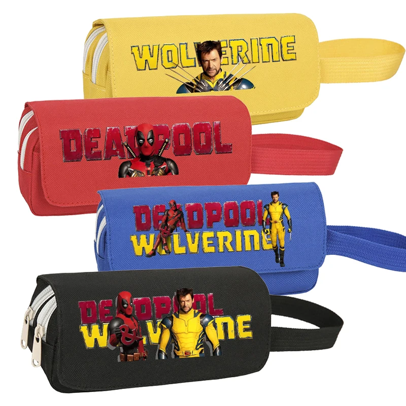 Deadpool-Wolverine-Pencil-Case-Flip-Cover-Nylon-Pencil-Bag-Anime-Movie ...