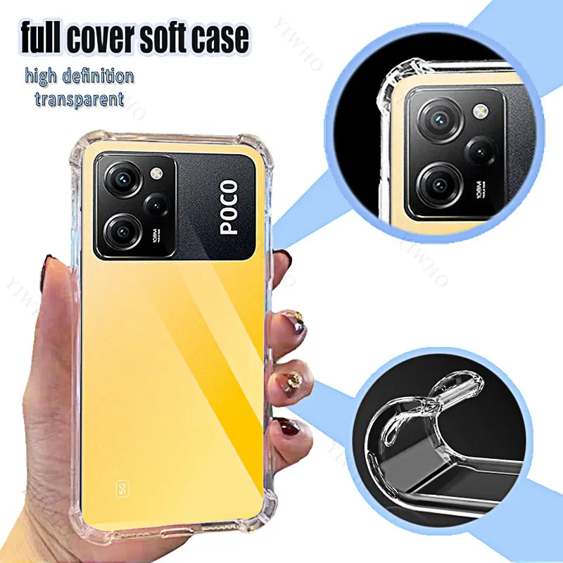 Funda transparente para teléfono Xiaomi Poco X5 Pro, carcasa suave de ...
