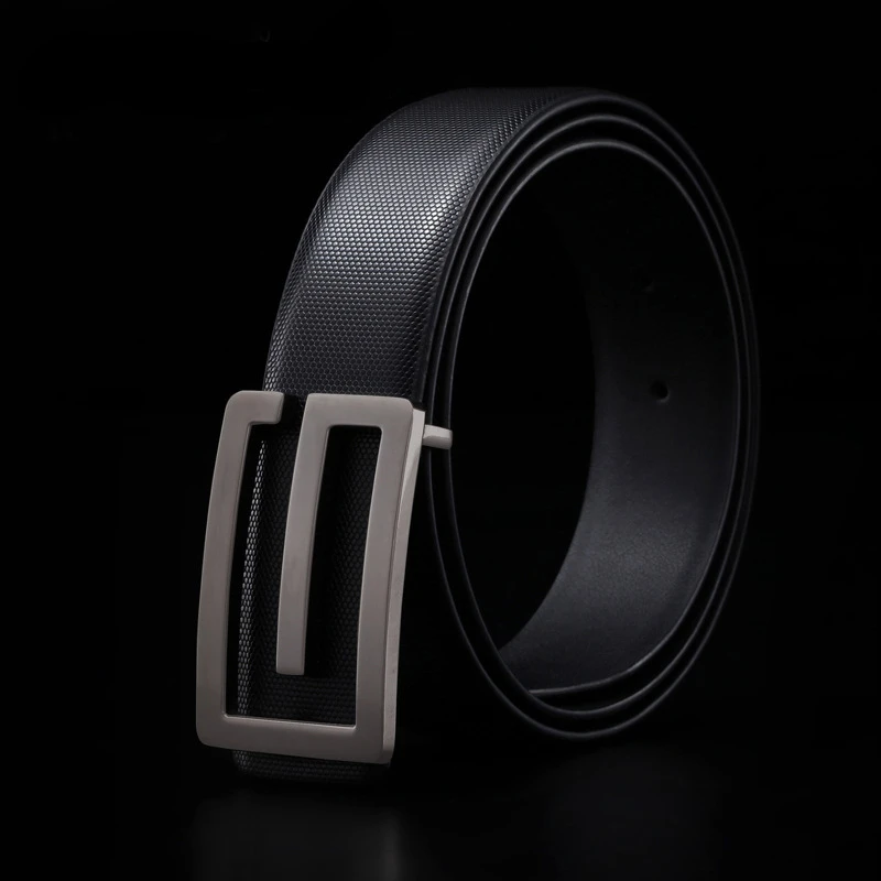 New-Luxury-Brand-Belts-for-Men-Smooth-Metal-Buckle-Male-Strap-Genuine ...