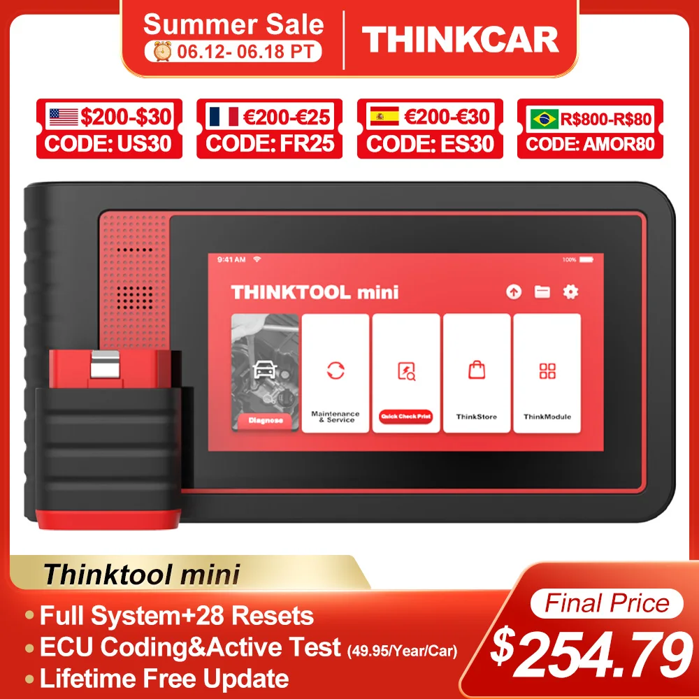 Thinkcar Thinktool Mini 2 Oe-level Full Systems Diagnose Obd2 Scanner ...