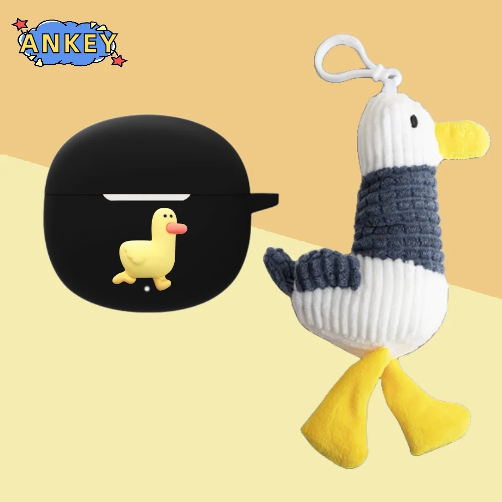 Capa-de-silicone-amarelo-Duck-Earbuds-capa-protetora-macia-para-QCY ...