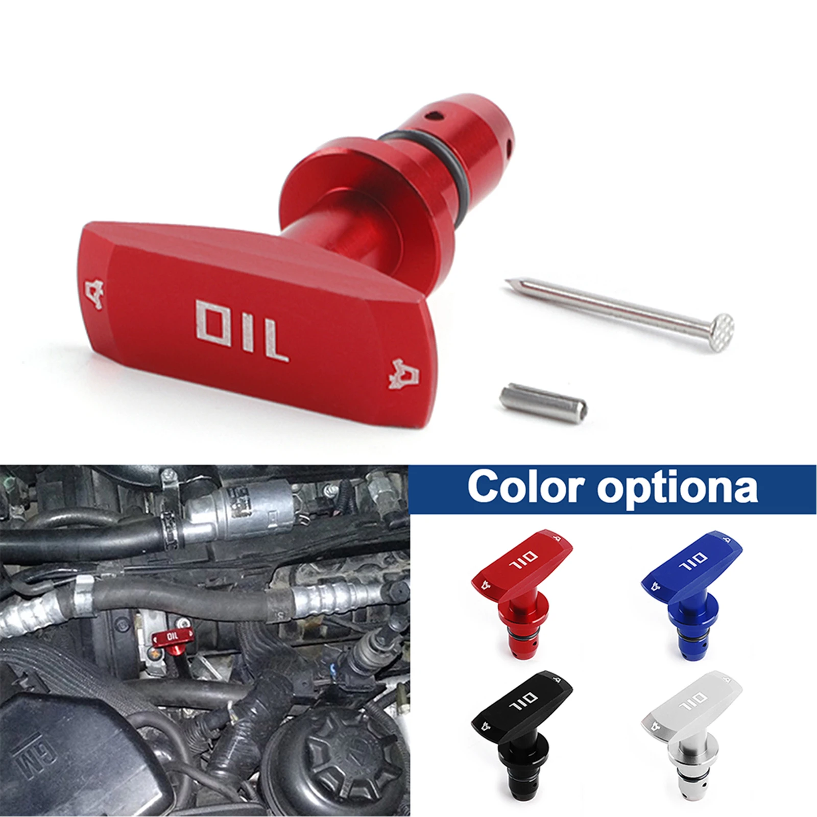 Universal Car Oil Dipstick Pull Handle Engine Oil Pullhandle Aluminum ...