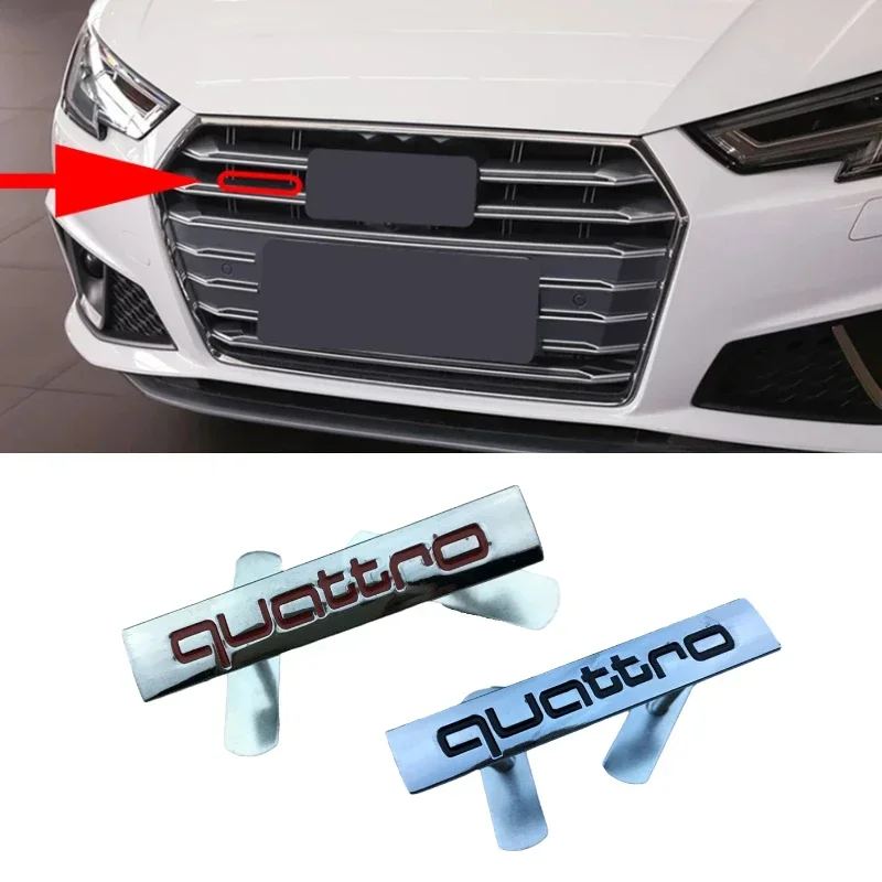 Car-Front-Grille-Emblem-Auto-Exterior-Badge-Decoration-for-Audi-Quattro ...