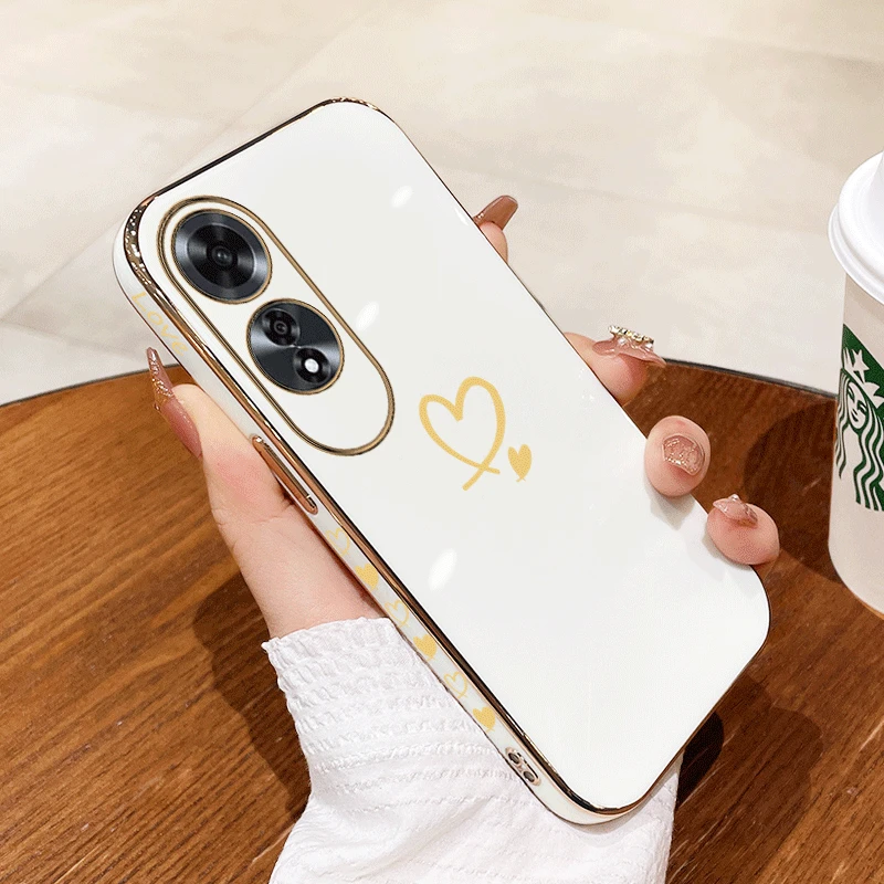 A60 Gemini Love Luxury New Plating Phone Case For OPPO A60 A2Pro A98 ...