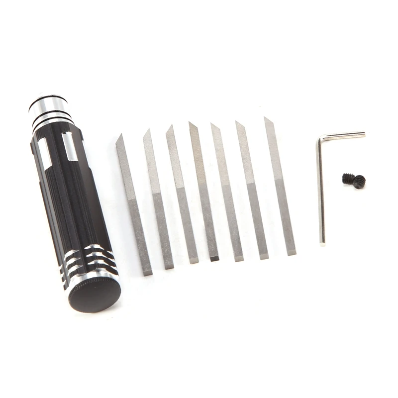 Model Scriber Carved Scribe Line Hobby Cutting Tool Chisel + 7 Blade ...