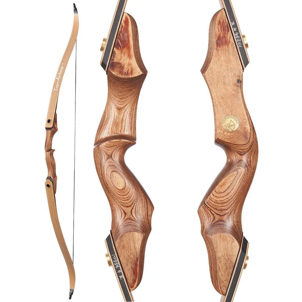 Toparthery-60-Inch-Brown-Archery-Hunting-Bow-technological-Wood ...