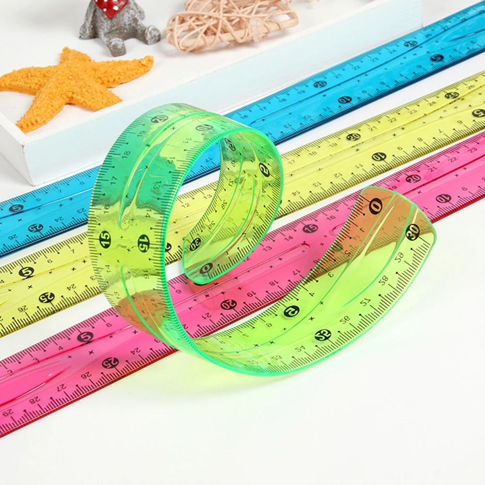 Soft-Ruler-30cm-Flexible-Ruler-Multi-Color-Creative-Stationery-Rule ...