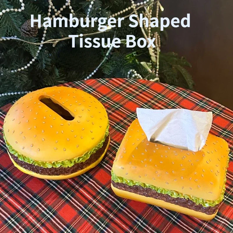 Hamburger-Shaped-Tissue-Box-Creative-Burger-Resin-Napkin-Holder-Case ...